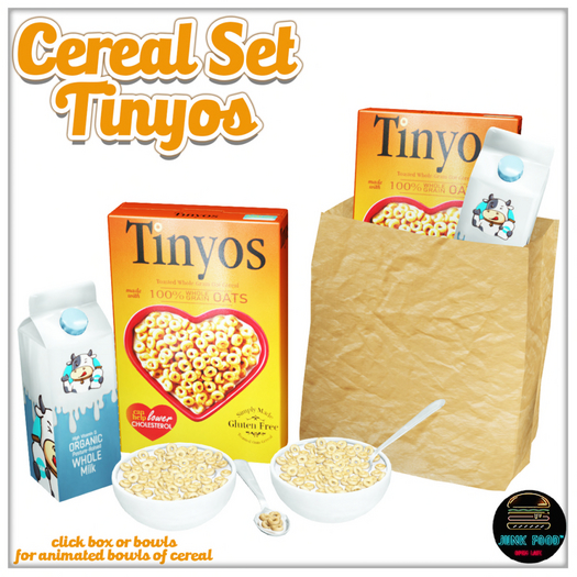 Second Life Marketplace - Junk Food - Cereal Set (Tinyos)